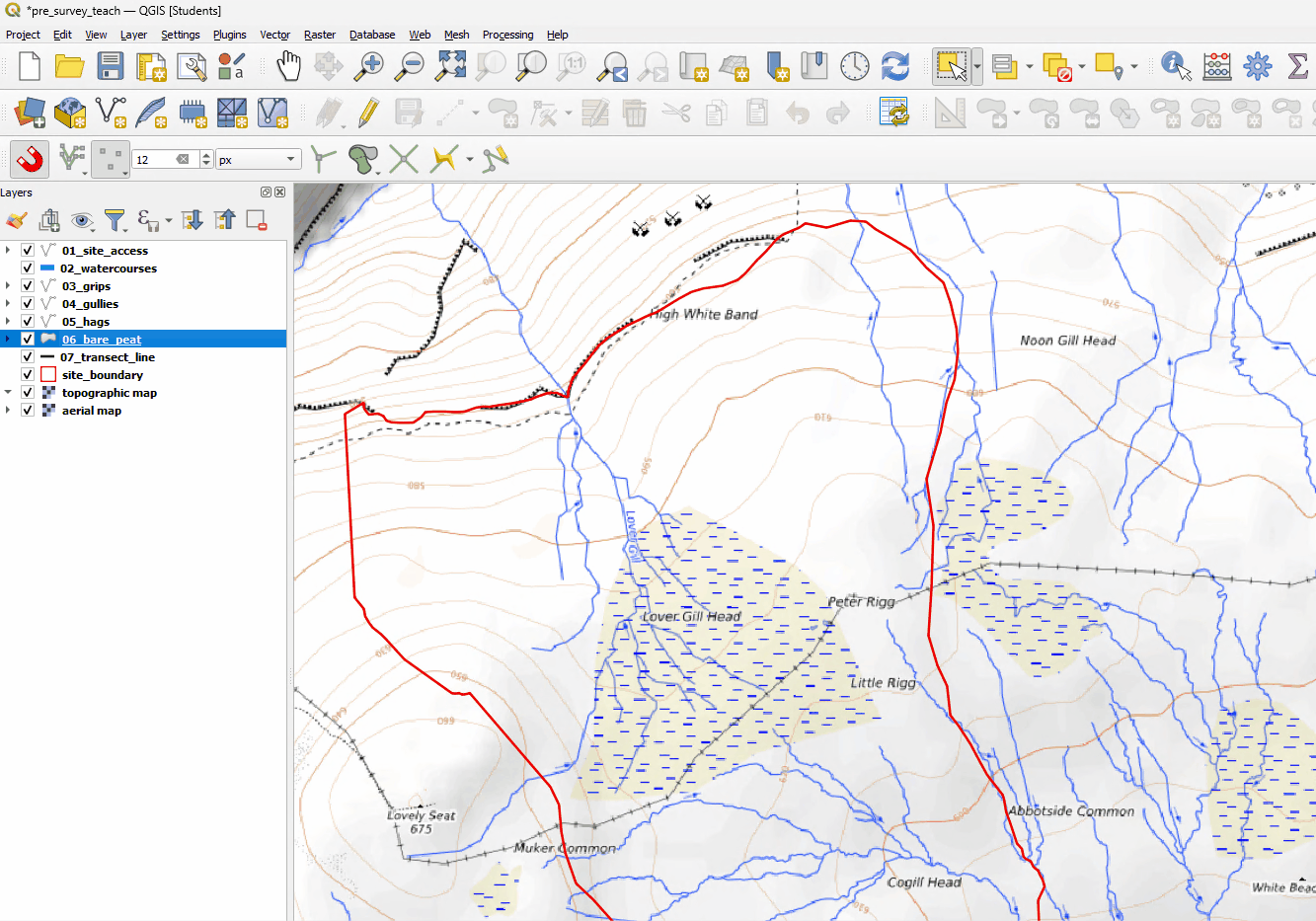 Yorkshire Peat Partnership: Peat Practitioners Course Wiki - QGIS Basics